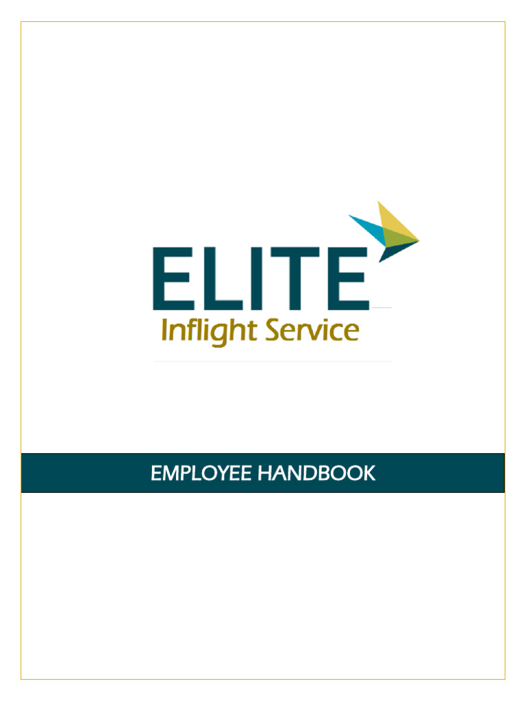 ELITE Inflight Service Employee Handbook Rev. 4 01 Dec 23 | PDF