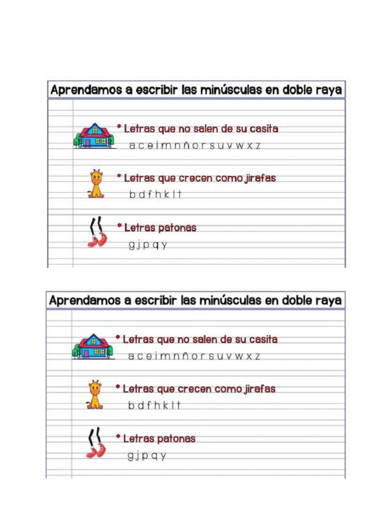 Tipos de Letra en Doble Raya | PDF