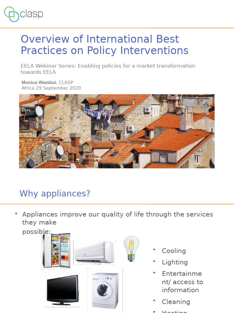 Overview of International Best Practices On Policy Interventions ...