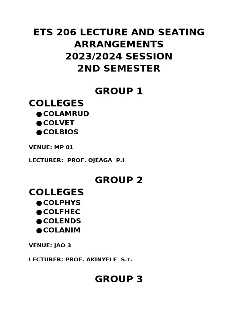 ETS 206 Lecture Document | PDF