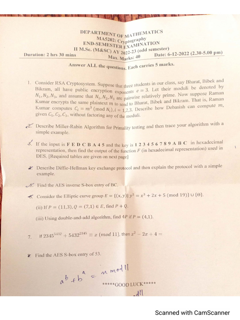 Sem III Papers | PDF