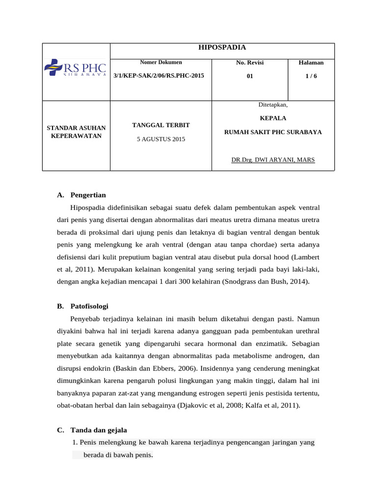 Sak Hipospadi | PDF