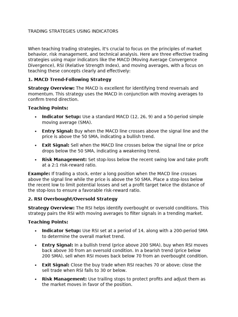 Effective Indicator-Based Trading Strategies | PDF | Investing ...