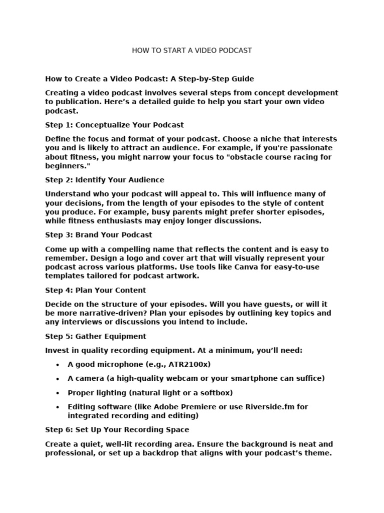 how to podcast guide | PDF