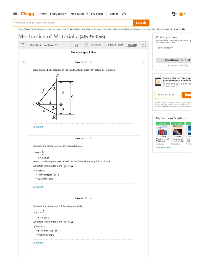 Solved Chapter2Problem13PSolution MechanicsOfMaterials4thEdition | PDF