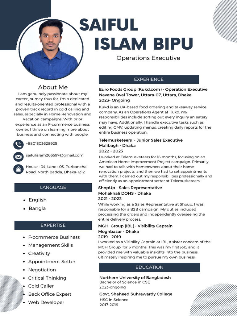 CV of Saiful Islam | PDF