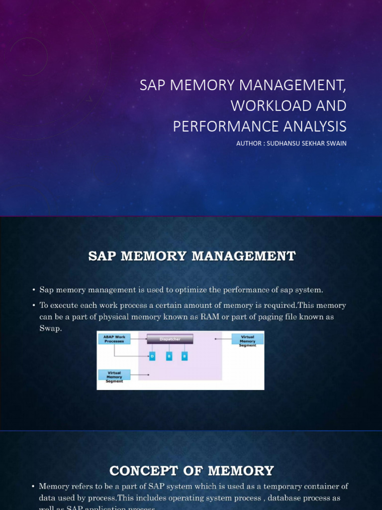 Sap Memory Management-Workload-Performance Analysis | PDF