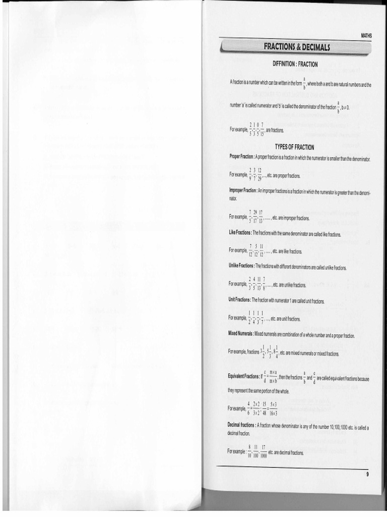 Grade-7 Fractions & Decimals | PDF