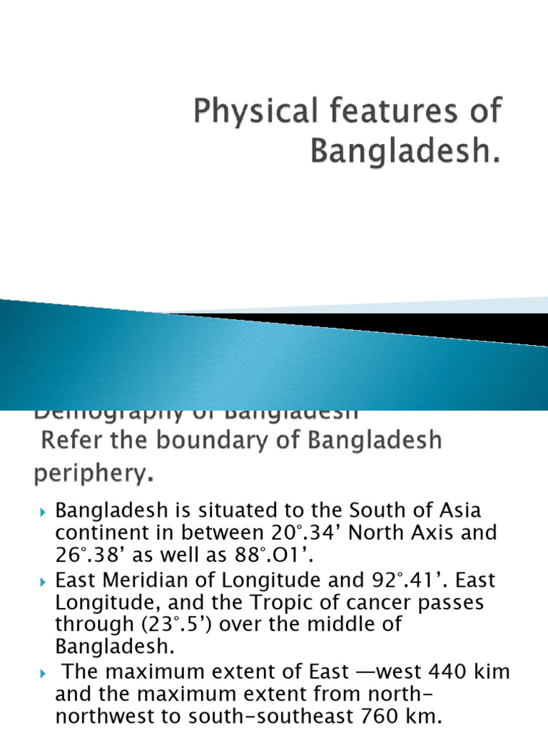 Physical Features of Bangladesh | PDF