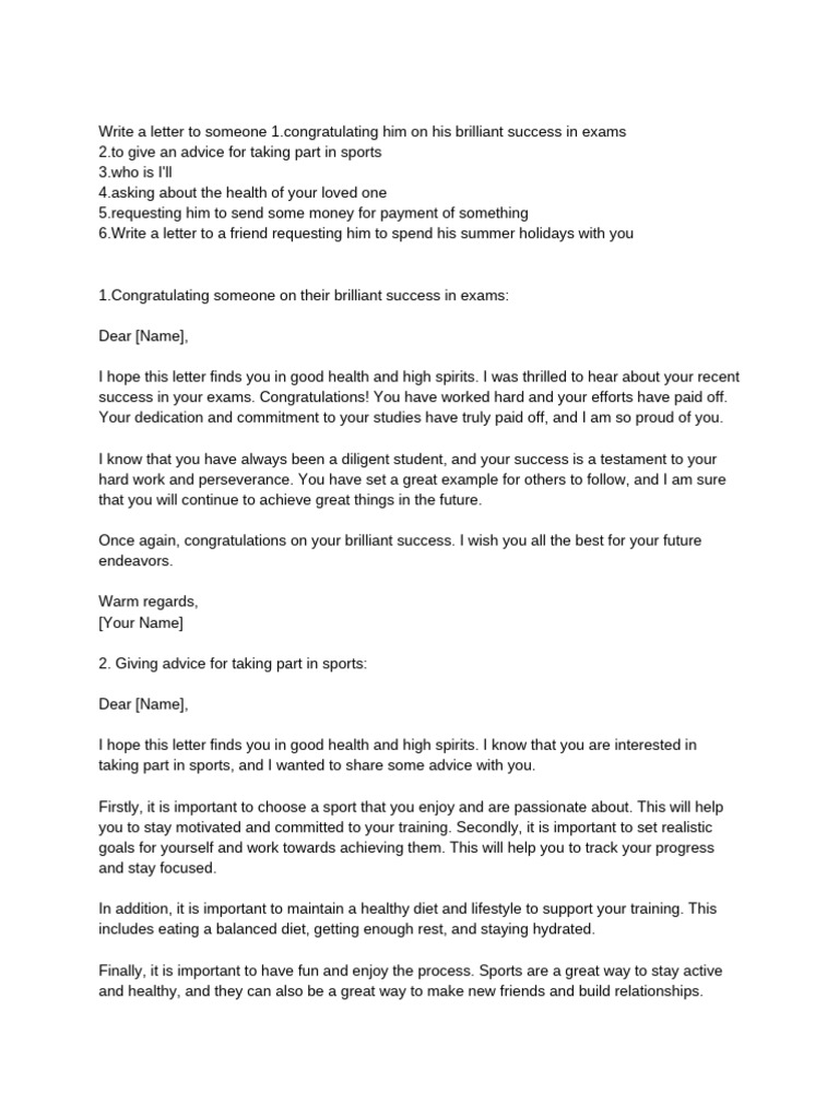 Letters Grade 7 | PDF