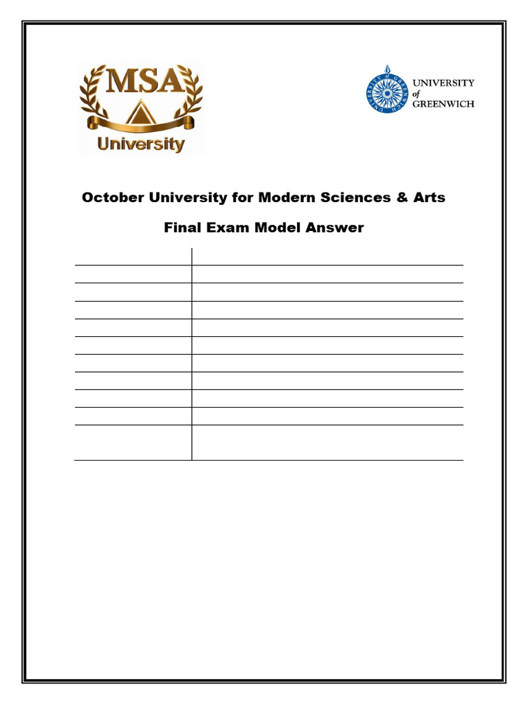 GSE 263 Final Exam Model Answers Spring 2019 | PDF