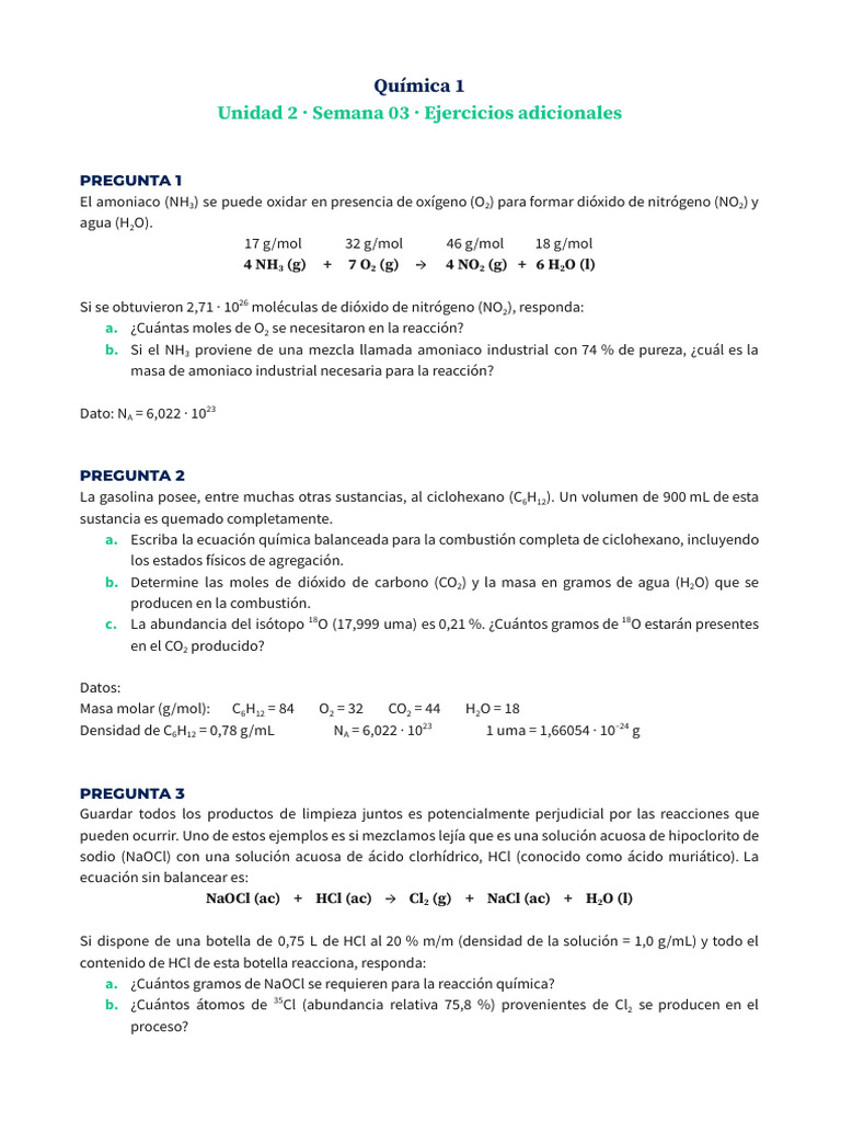 2024-1 U2 S03 Ejercicios Adicionales | PDF