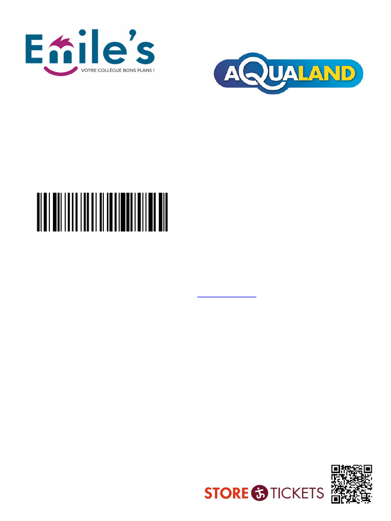 E-Billet Aqualand 2024: Prix: 24.90 | PDF