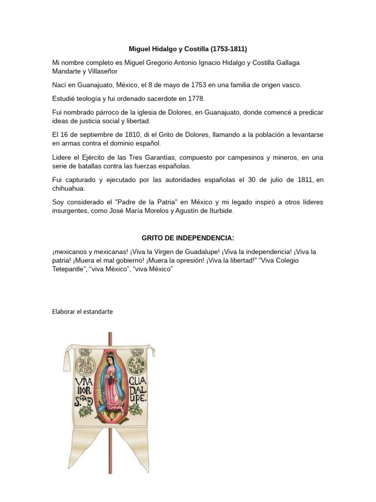 Miguel Hidalgo y Costilla | PDF