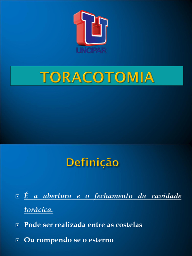 Toracotomia | PDF