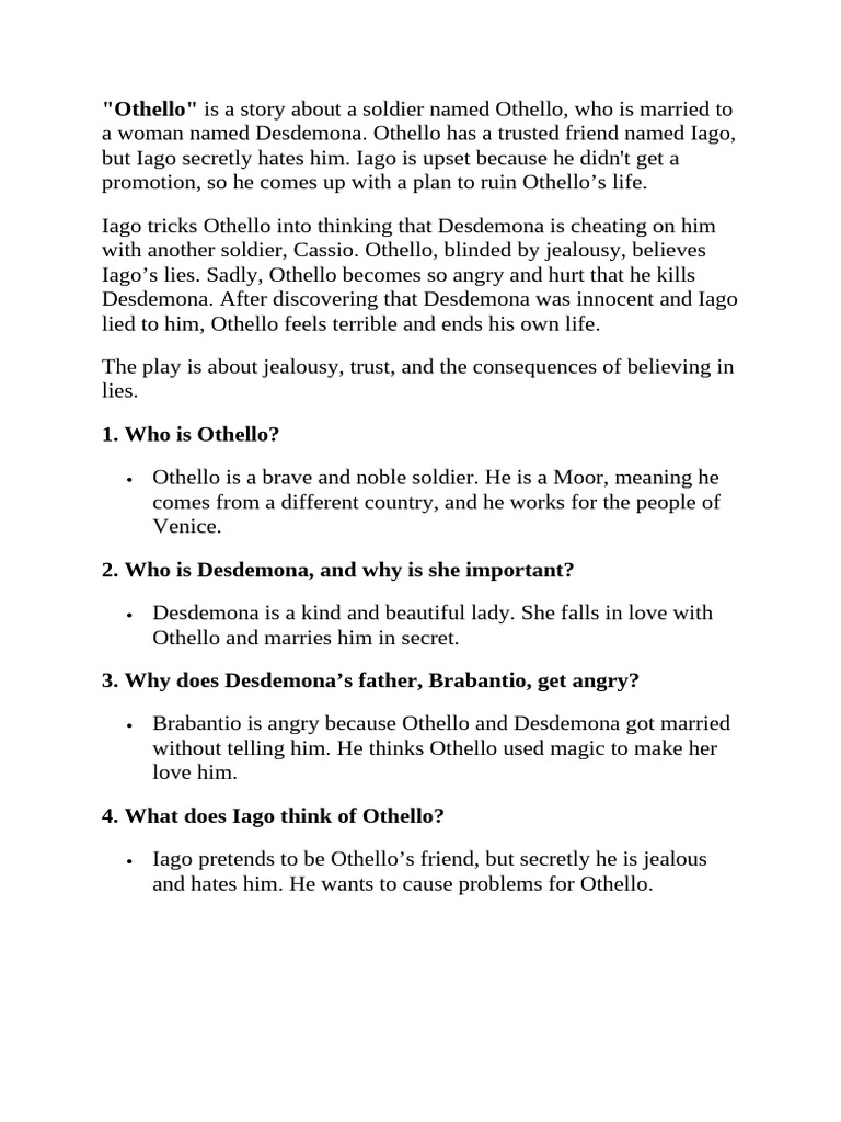 Ottelo First Chapter | PDF