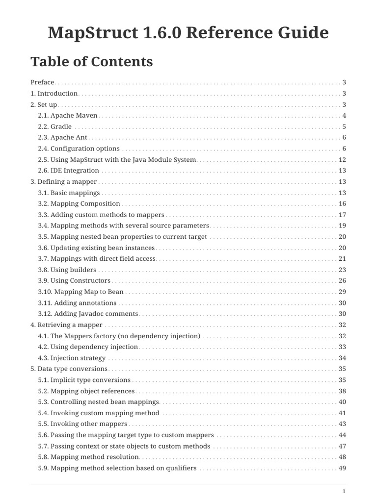 Mapstruct Reference Guide | PDF Mapstruct Reference Guide | PDF