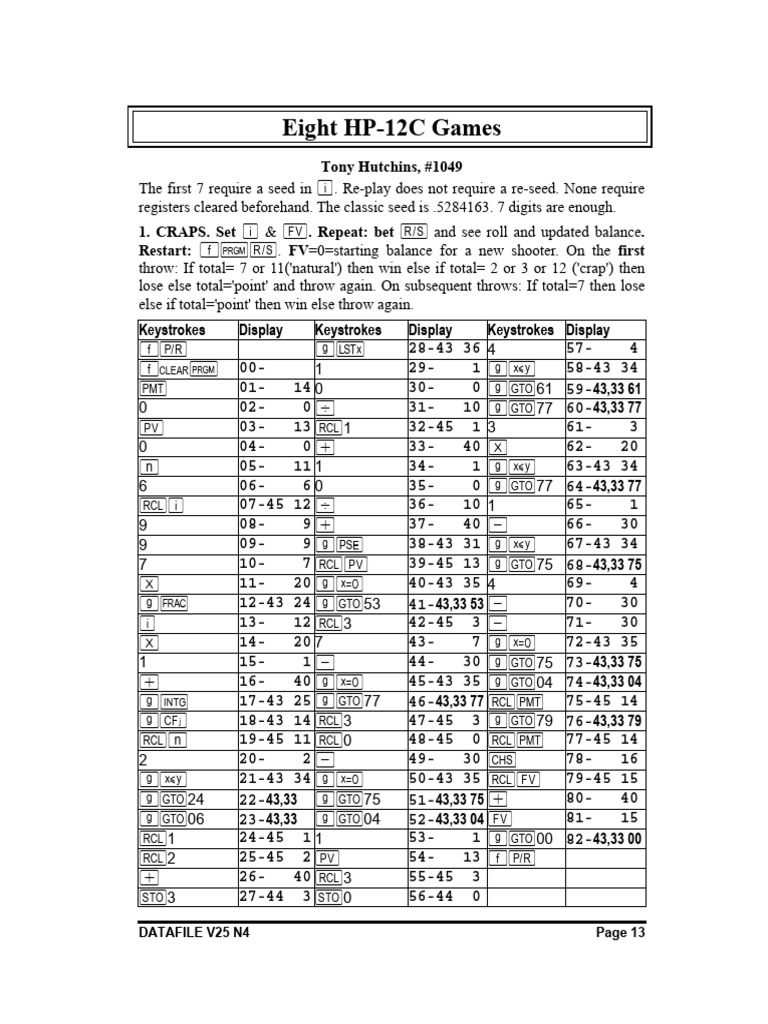 12c EightGames | PDF