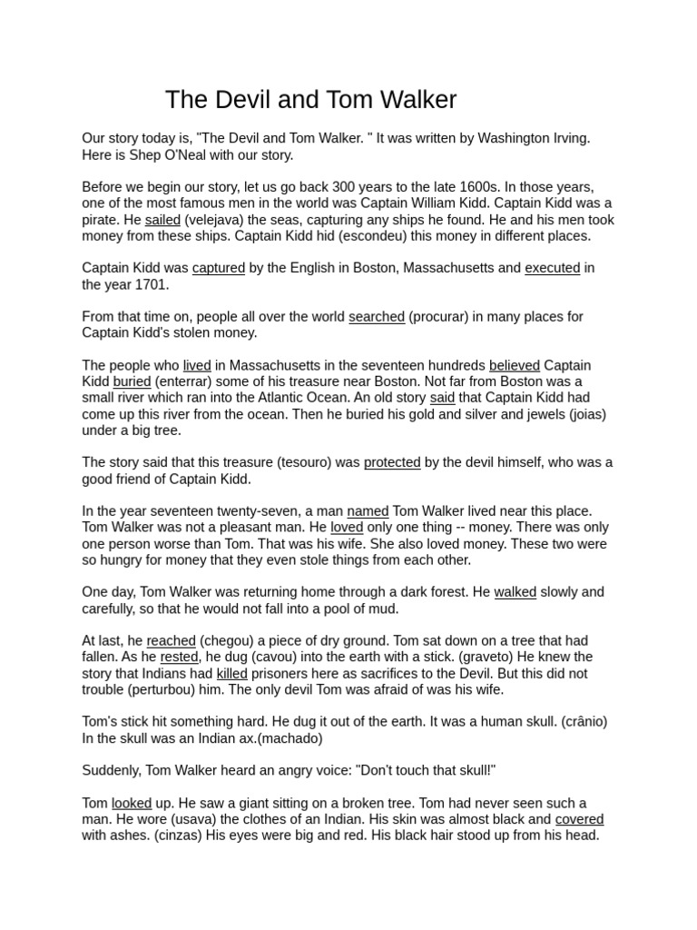 The Devil and Tom Walker | PDF