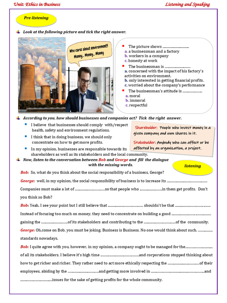 Listening and Speaking | PDF