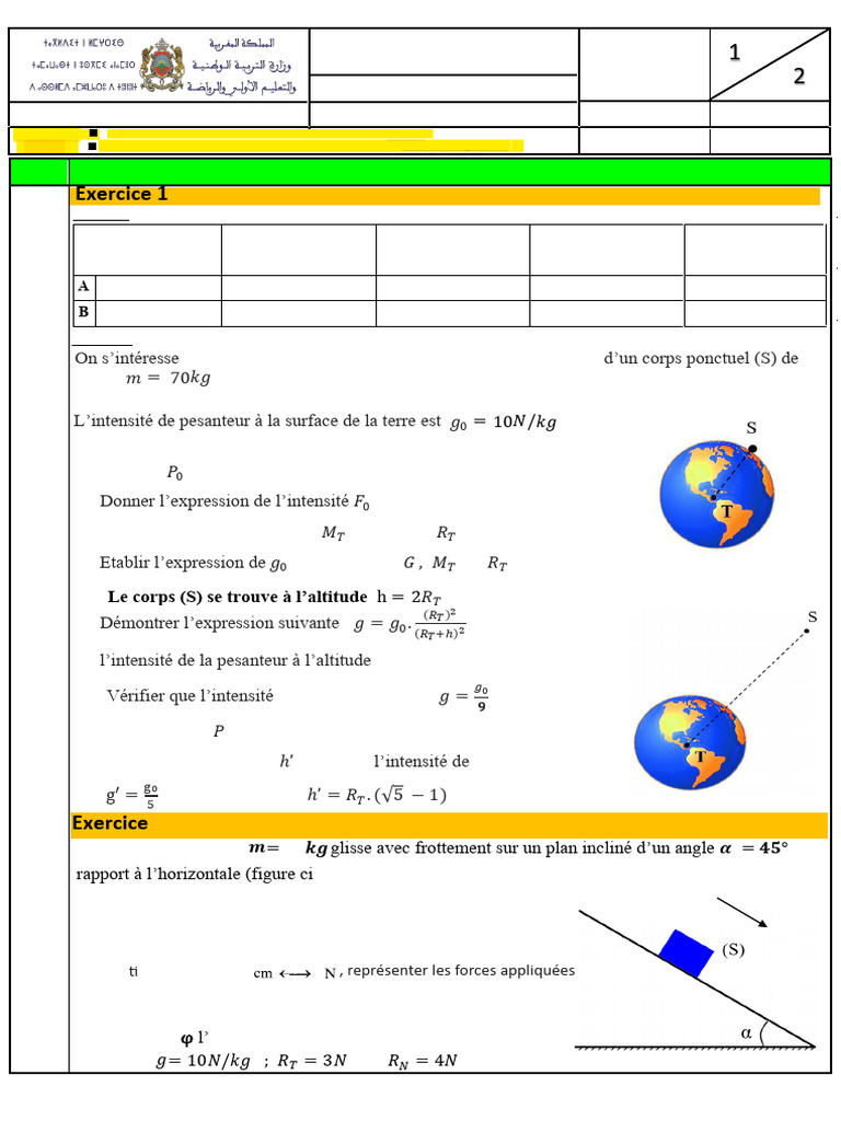 EVALUATION - N°1 - TCSF - S1 2024 Imad | PDF