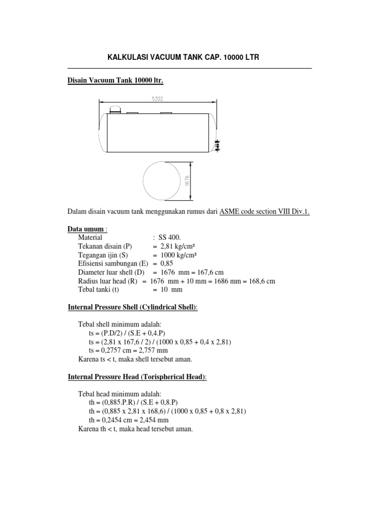 Calculation Engineering Vacuum BM 9085 DO (1) | PDF