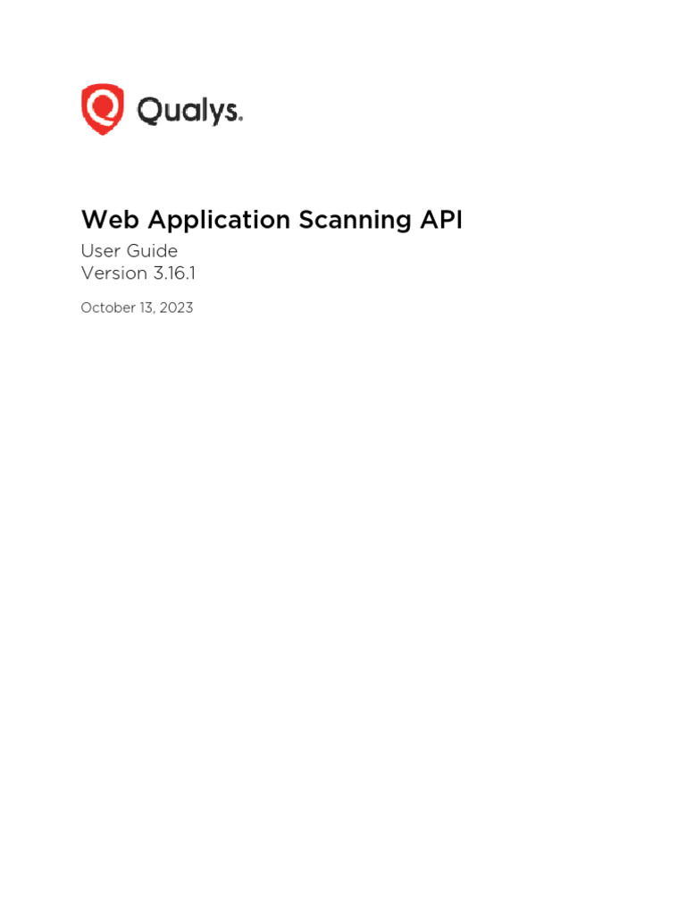 Qualys Was Api User Guide | PDF
