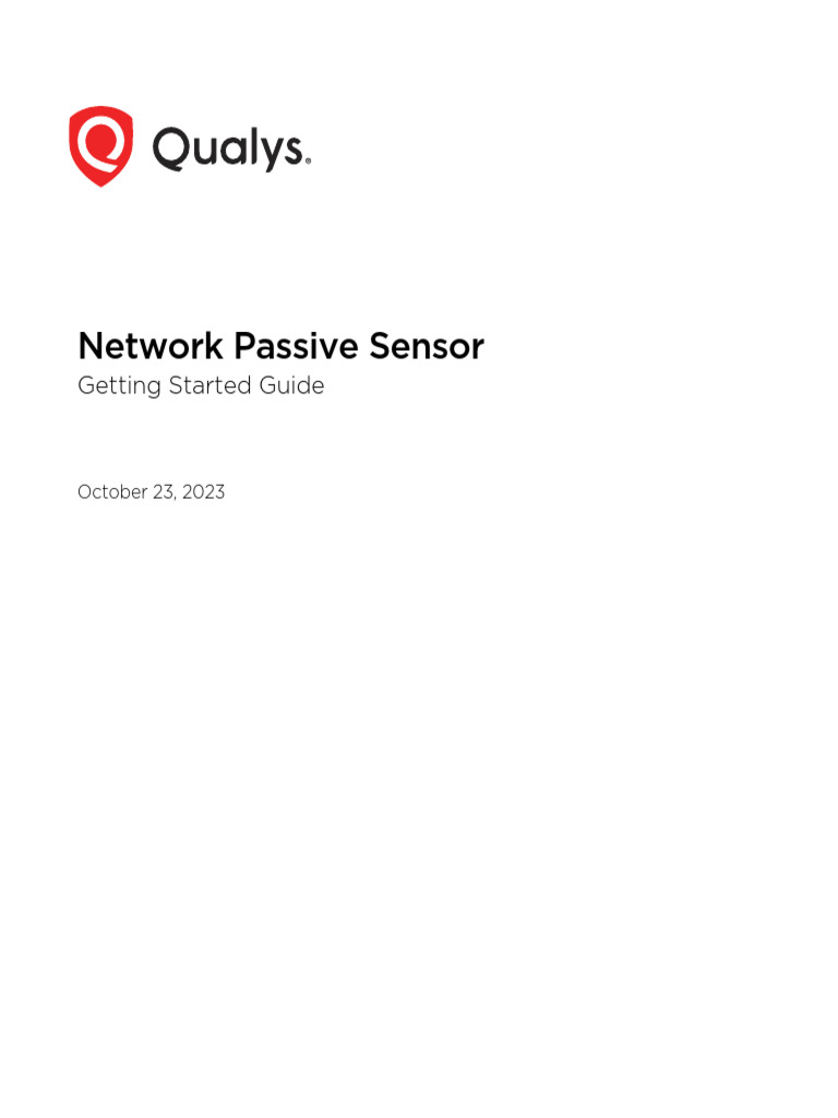 Qualys Network Passive Sensor Getting Started Guide | PDF