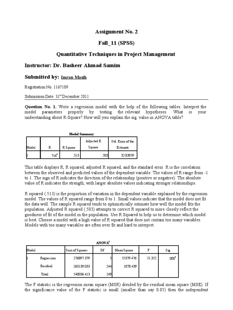 Imran Masih Solved 1167109 2nd | PDF | Errors And Residuals ...