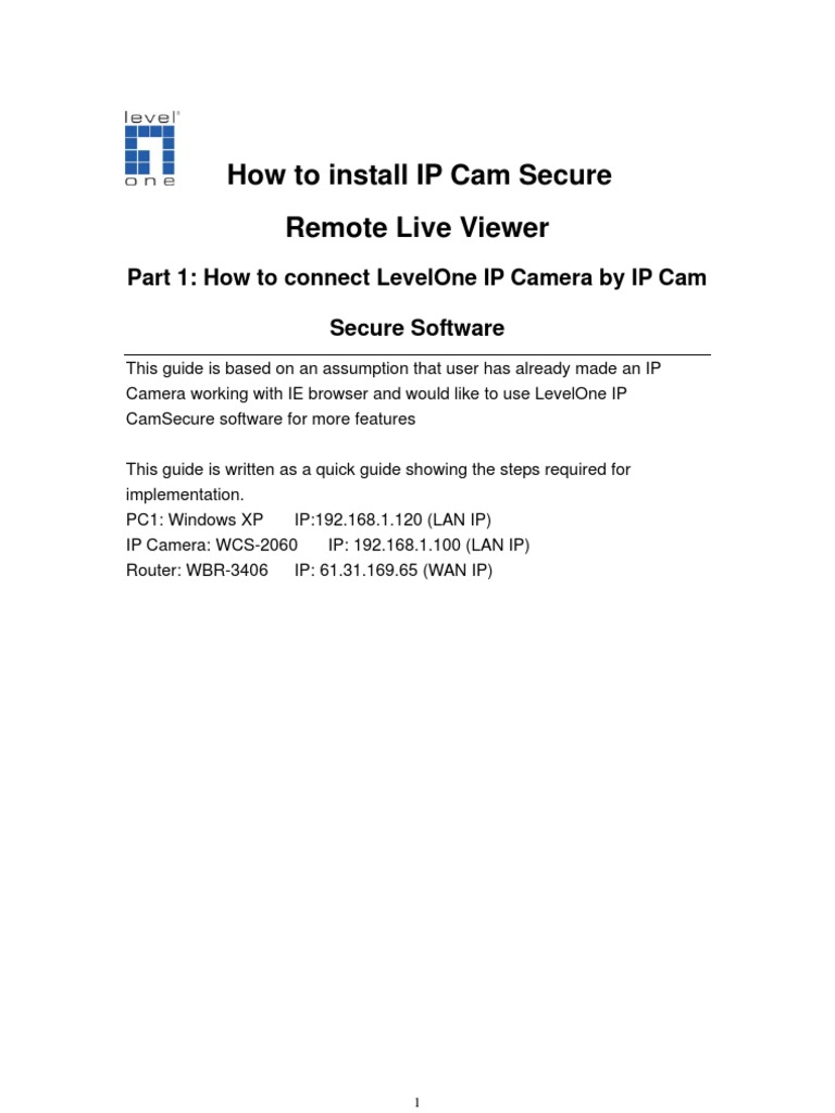How To Install IP Cam Secure Remote Live Viewer | PDF | Port (Computer ...