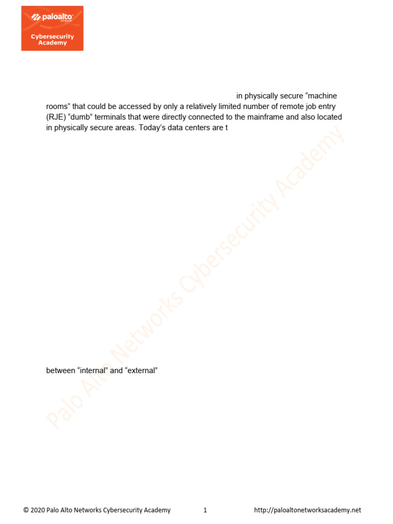 Palo Alto Networks Cybersecurity Academy_Perimeter-based Network ...