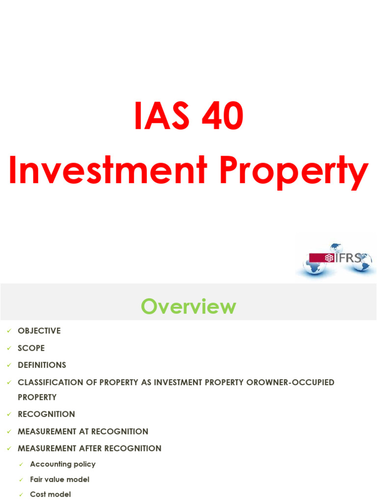 I IAS 40 Investment Property | PDF | Fair Value | Business