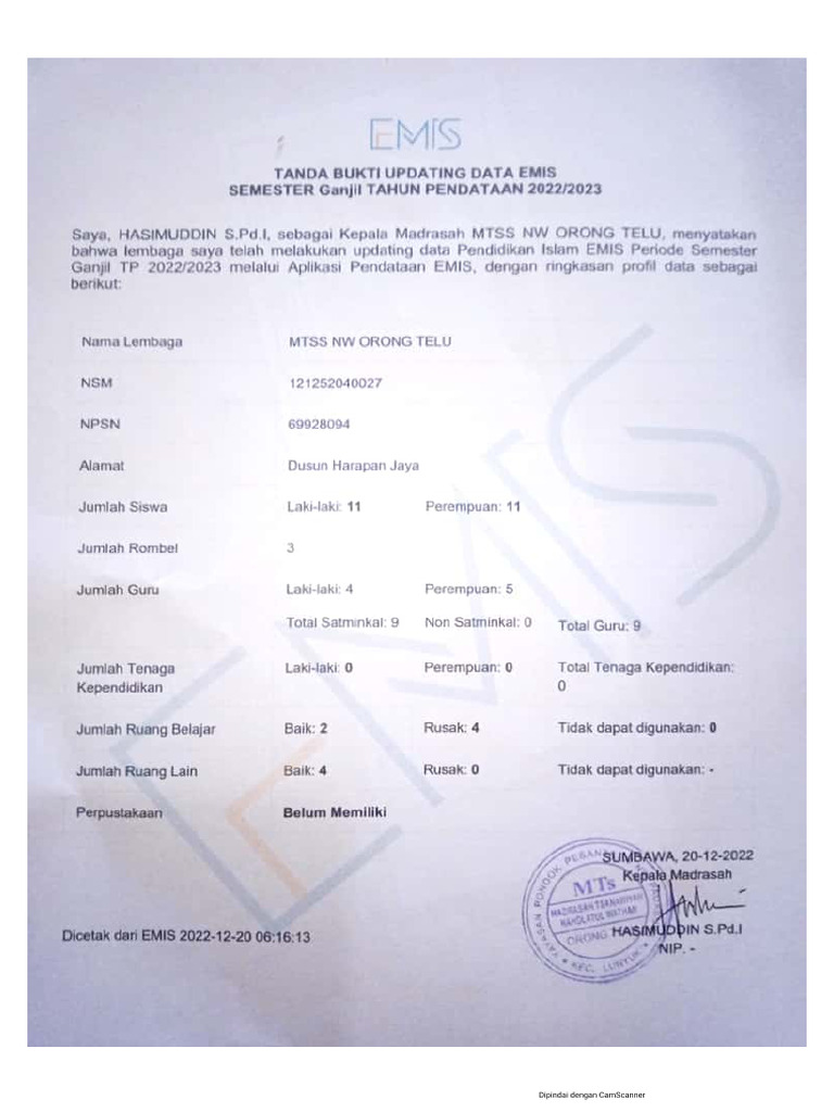 BAP Emis s1 22-23 | PDF