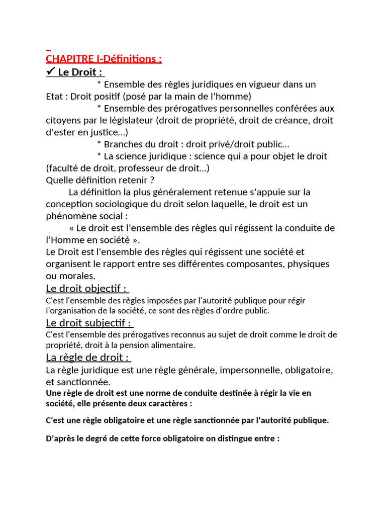 cours Droit (1) | PDF