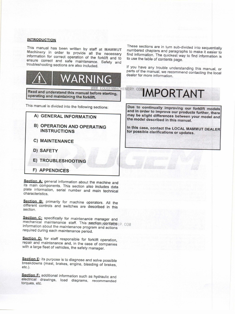 Manual Grua Mammut H30 | PDF