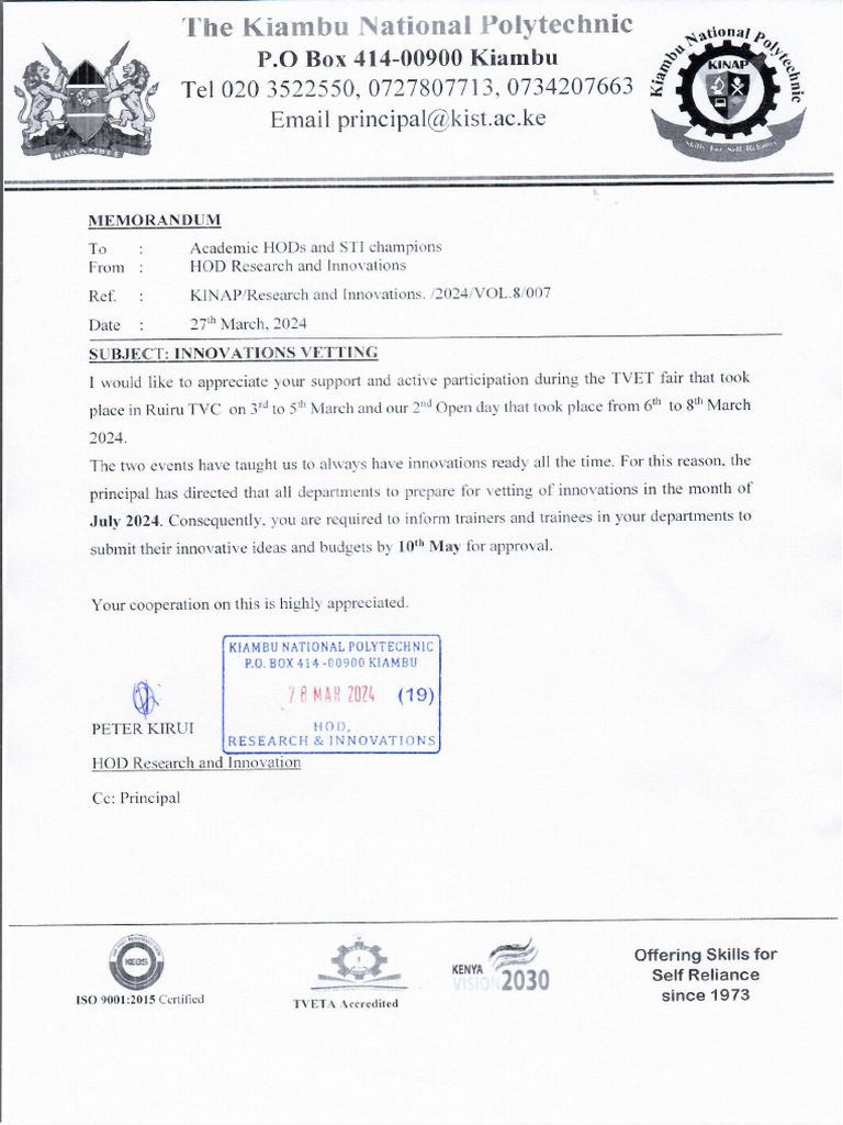Vetting of Innovations | PDF