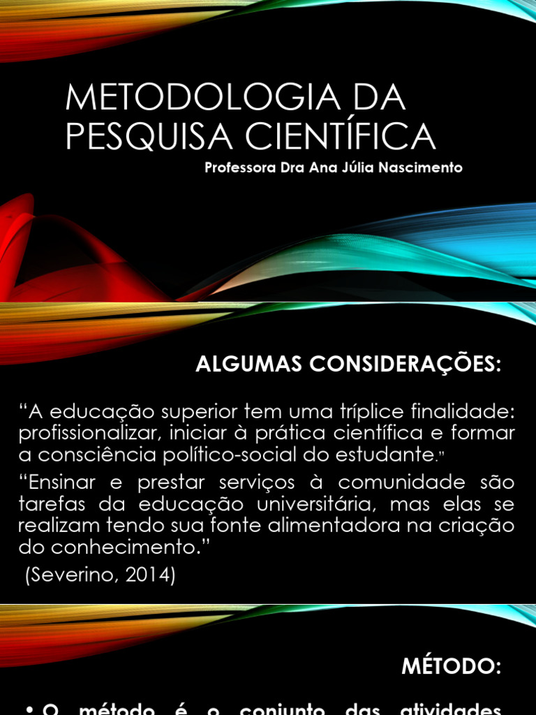 Metodologia Da Pesquisa Científica Aula 1 Pdf