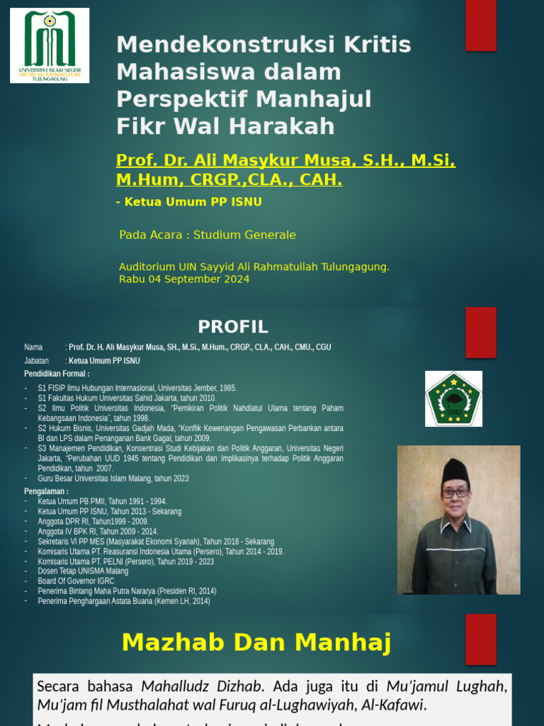 UIN SATU Studium Generale | PDF