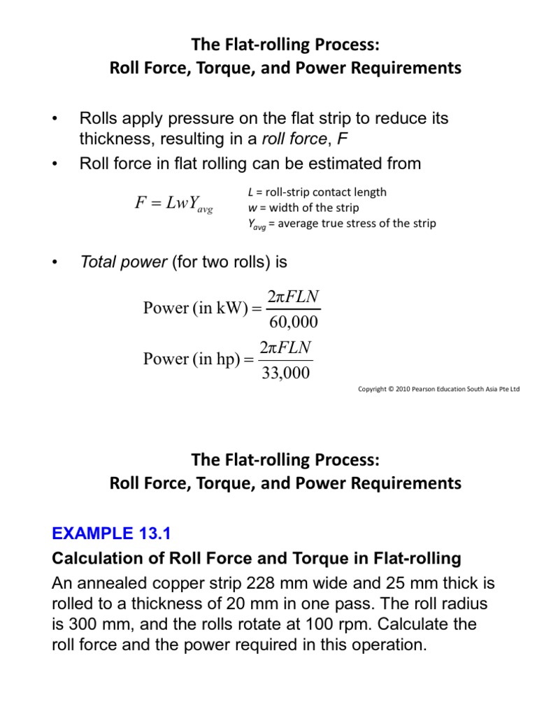 The Flat-Rolling Process | PDF | Science & Mathematics
