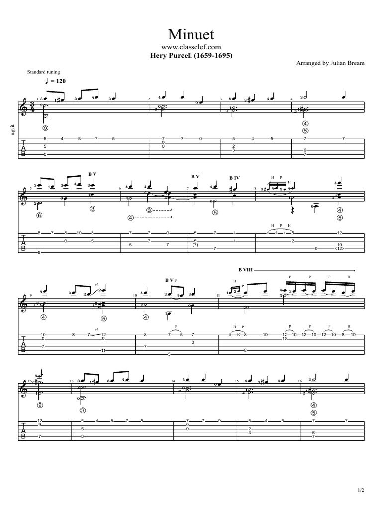 Minuet by Henry Purcell | PDF