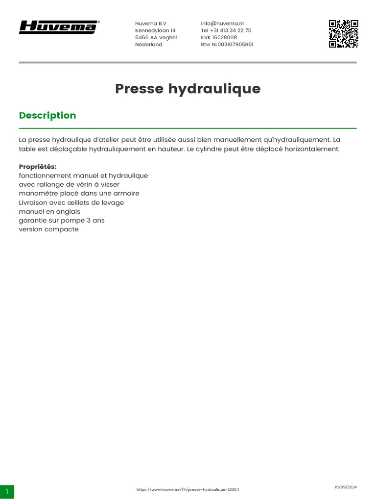 Presse Hydraulique | PDF