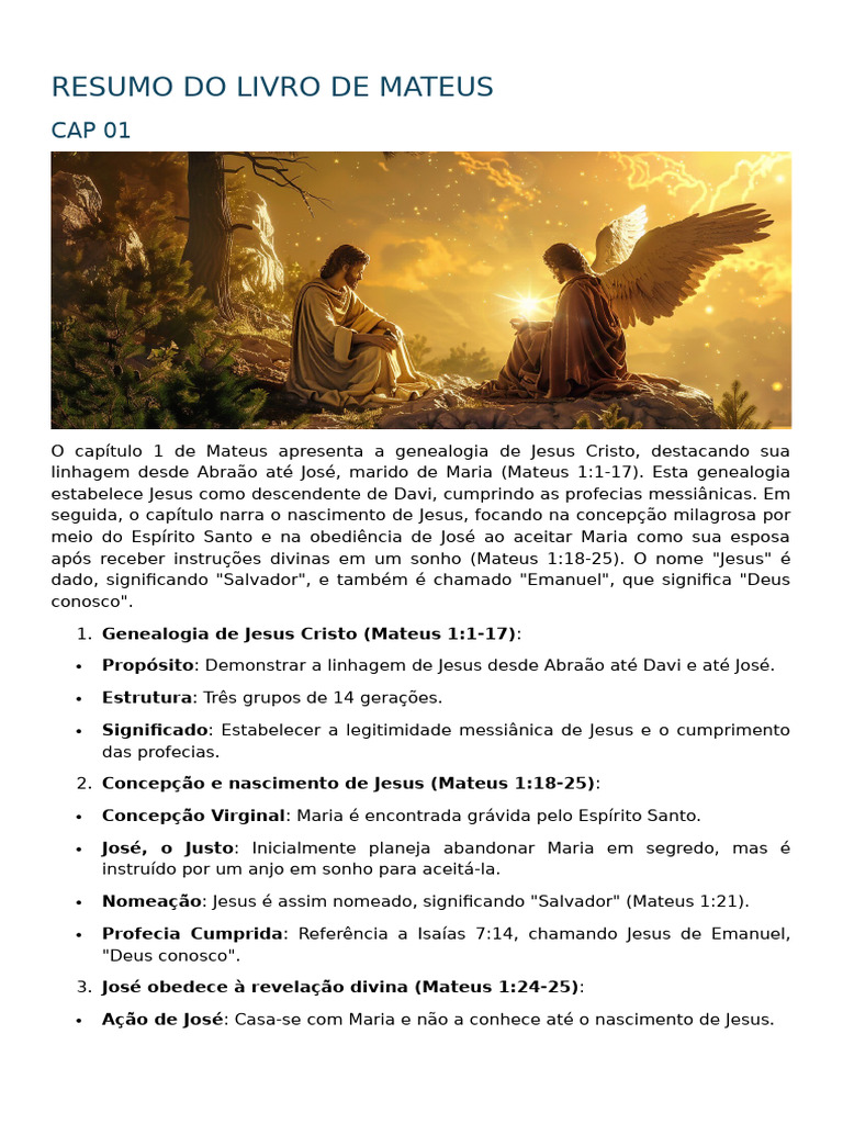 Resumo Do Livro de Mateus | PDF