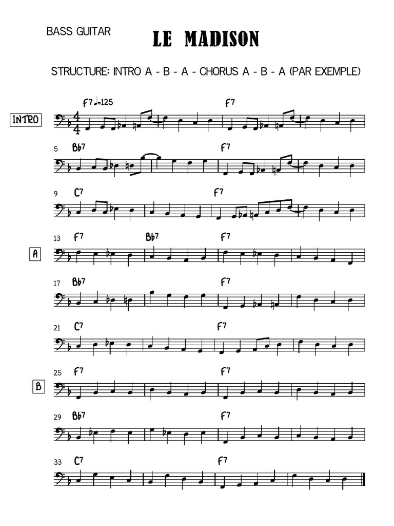 Madison - Bass Guitar | PDF