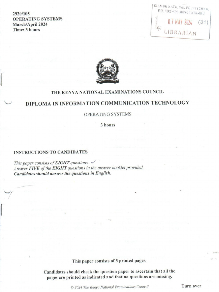 Operating Systems Module I March 2024 | PDF