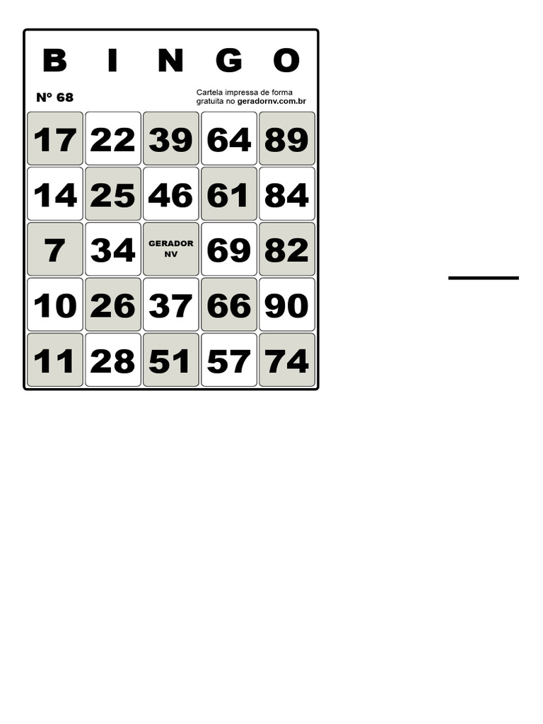 Cartelas de Bingo - 2 Rodada.-68 | PDF