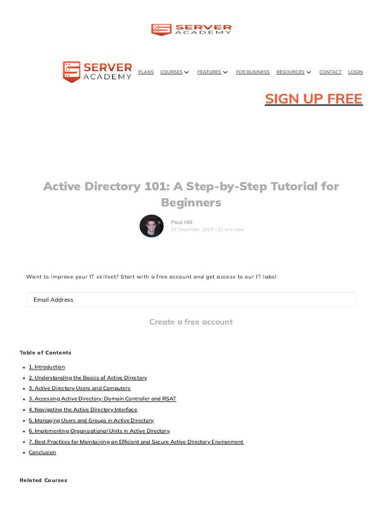Active Directory Beginner's Guide | PDF | Active Directory | Computing