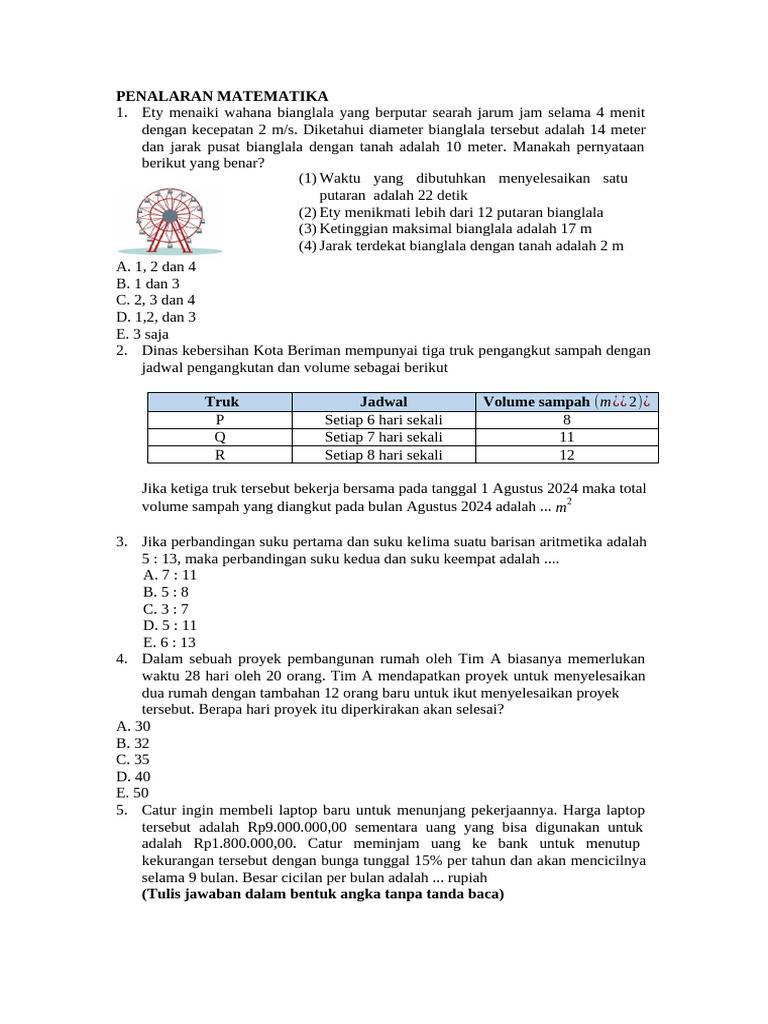 penalaran matematika | PDF