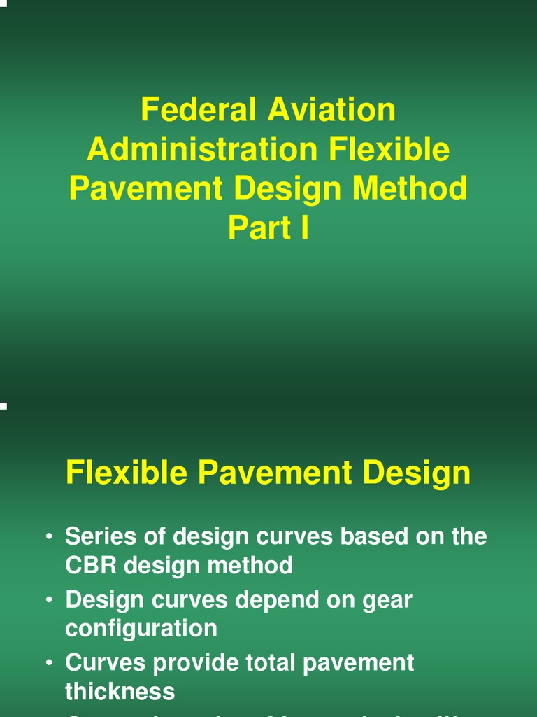 Federal Aviation Administration Flexible Pavement Design Method | PDF ...