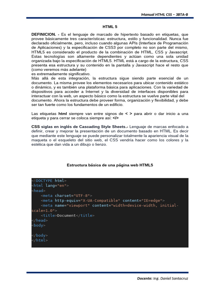 Manual Básico HTML5 y CSS3 | PDF