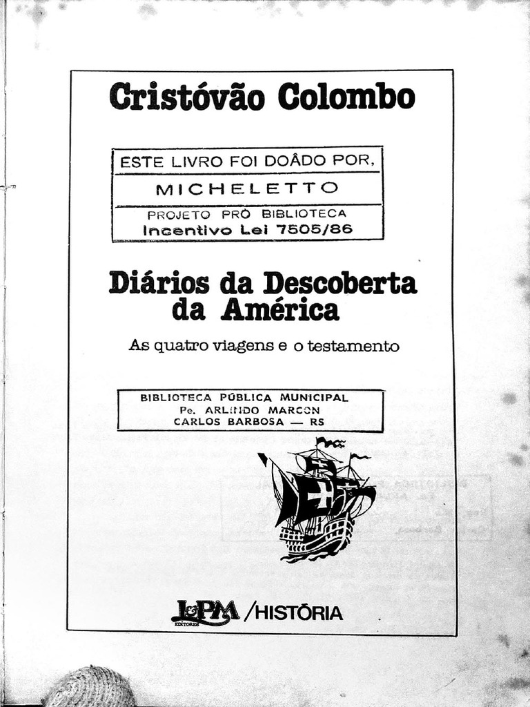 Cristóvão Colombo - Diário Da Primeira Viagem | PDF